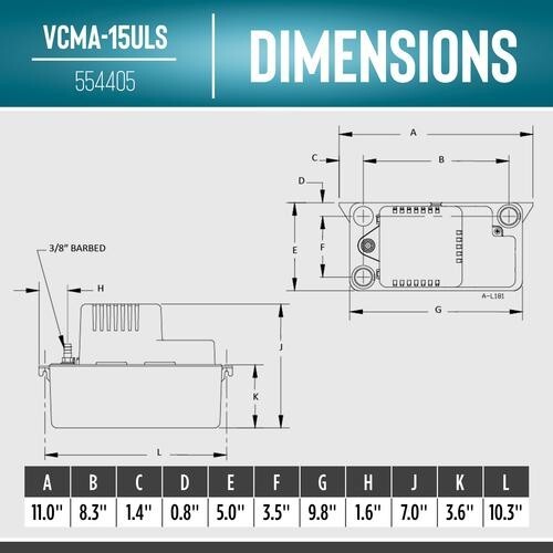 1/50 HP Condensate Utility Pump Humidifier Boiler Auto Drain Water ...
