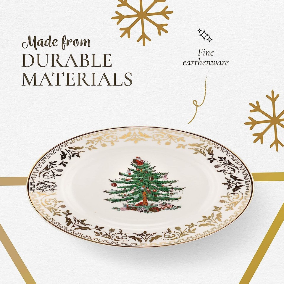 Spode Christmas Tree Gold Collection 4-Piece Place Setting, 22 Karat ...