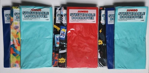 STRETCHABLE BOOK COVERS JUMBO SIZE LOT OF 3 YOUR CHOICE | eBay