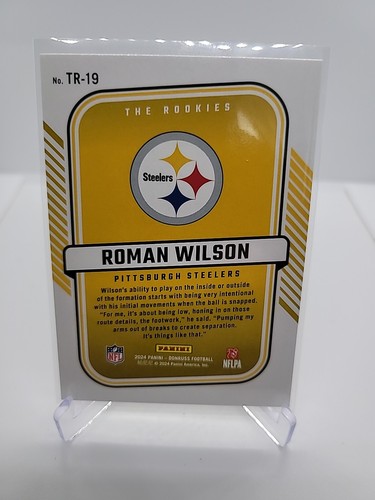 Roman Wilson The Rookies 2024 Donruss NFL #TR-19 Steelers Chrome | eBay