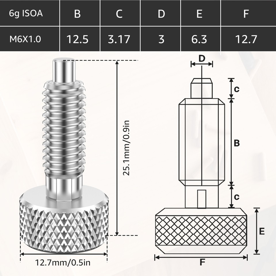 Handle Release Pins Kit Aluminum Alloy M6 Quick Release Pins Kit Hand ...