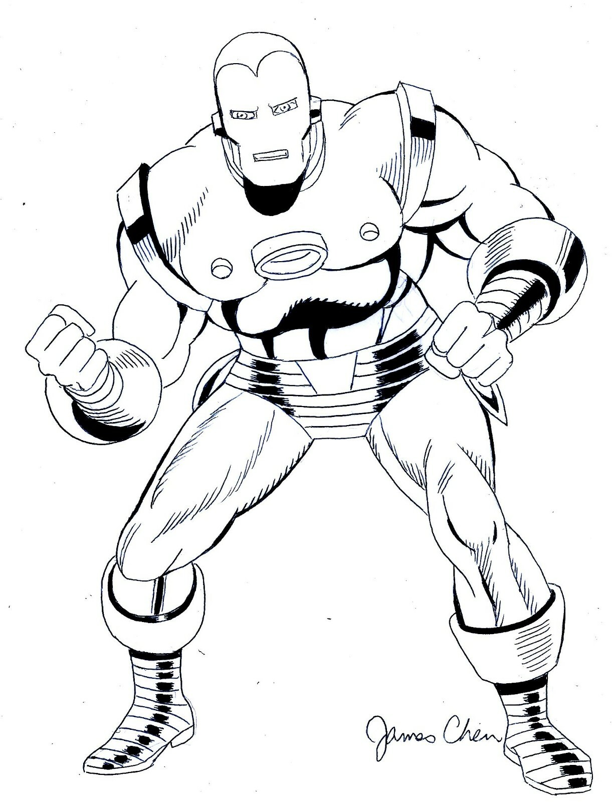 Iron Man Comic Drawing