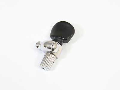 5th string banjo tuning peg, Chrome plated, Plastic Black, One piece ...