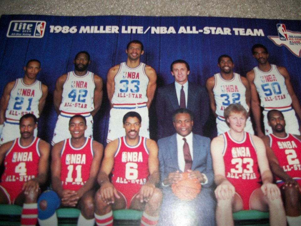 1986 NBA All-Star Team Poster | eBay