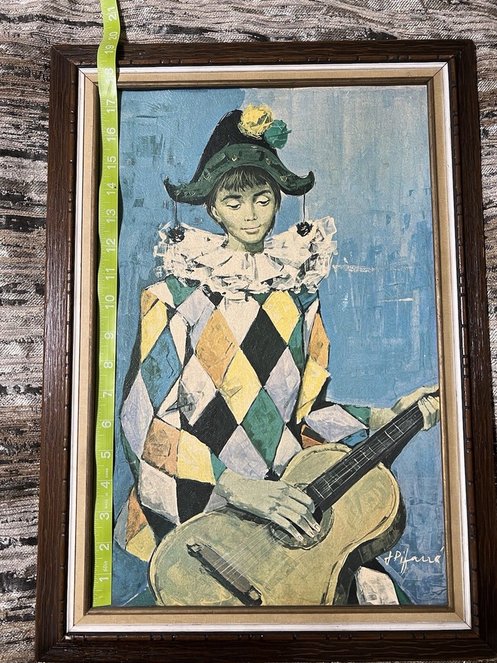 Harlequin Painting Signed J Pifarré | eBay