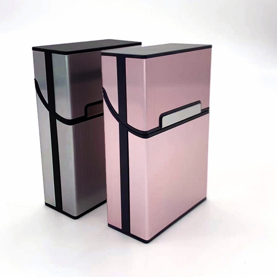 Cigarette Case Storage Container Aluminum Tobacco Holder Pocket Box ...