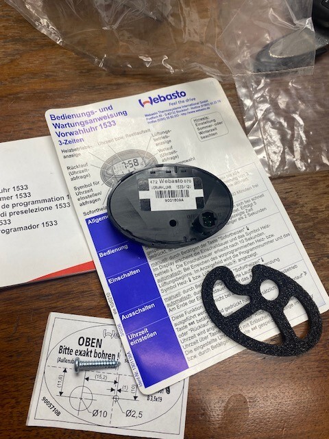 Webasto Komfort Vorwahluhr 1533 1533/12 Parking Heater Switch Panel ...