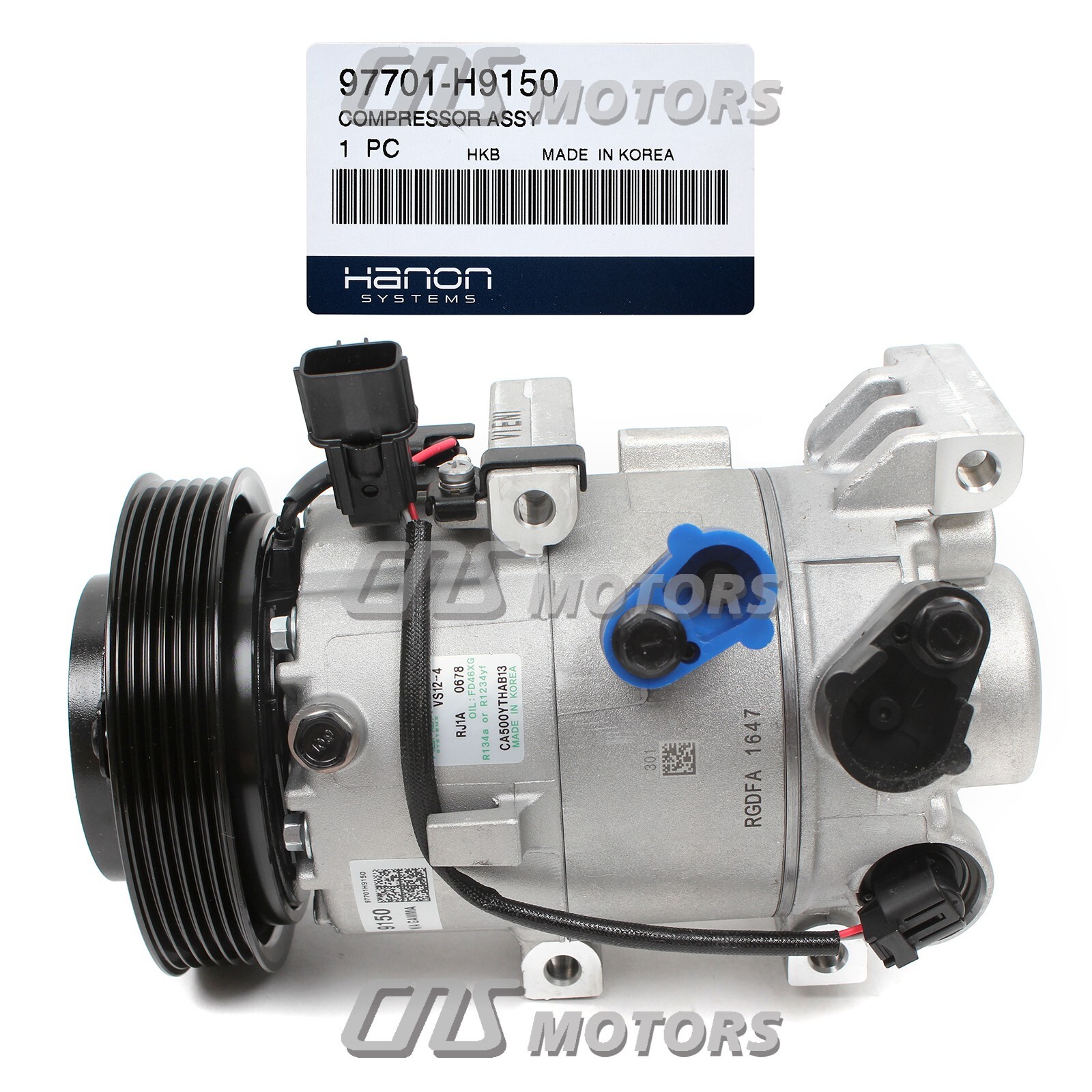 HANON GENUINE OEM A/C Compressor for 18-19 Hyundai Accent Kia Rio ...