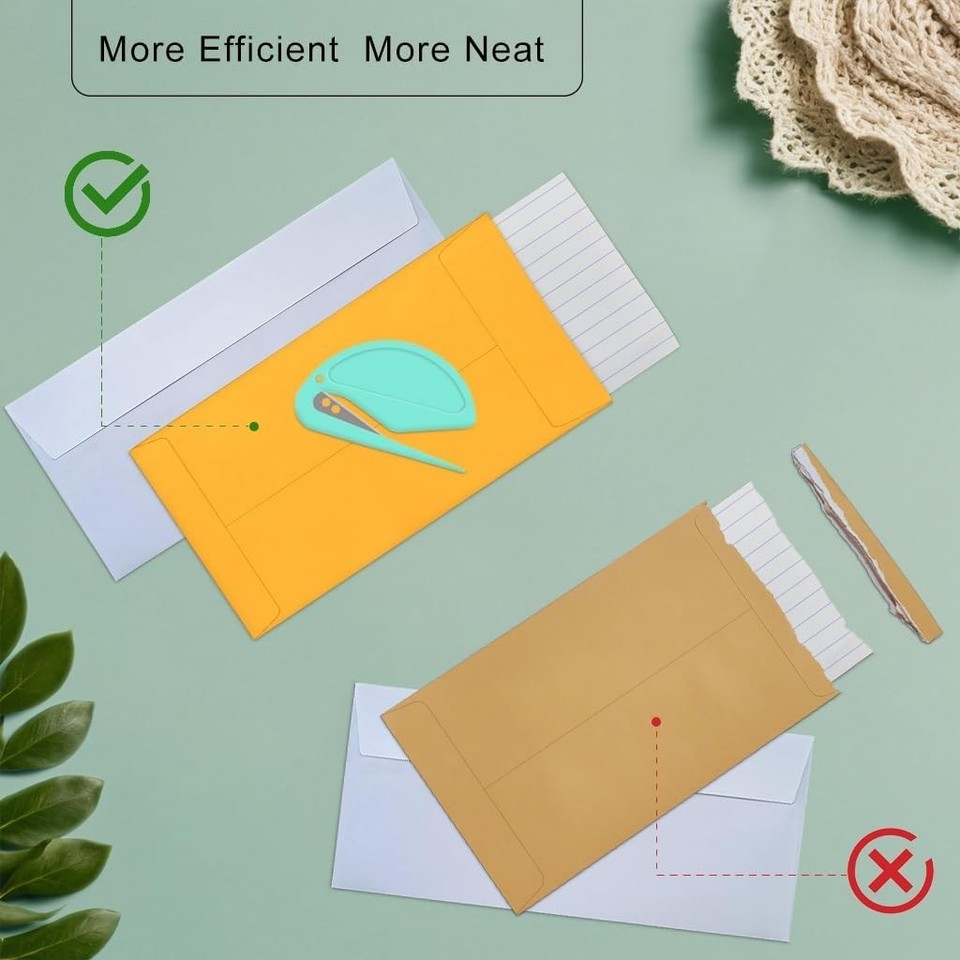 3 Pack Letter Opener Envelope Slitter-Envelope Opener with Safety ...