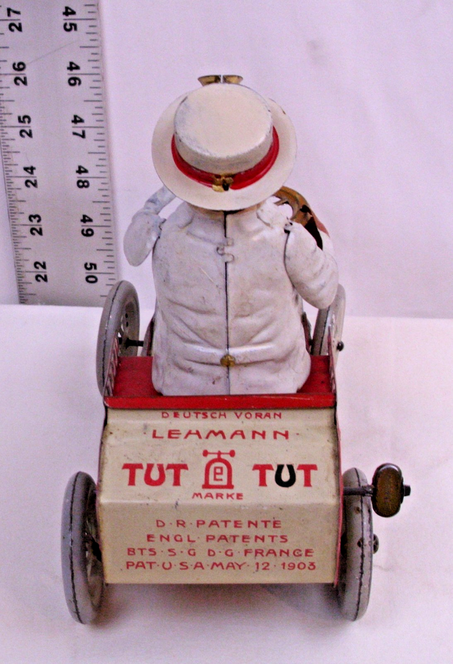 LEHMANN OF GERMANY 1903 TUT TUT CAR TIN WIND UP TOY WORKS! | eBay