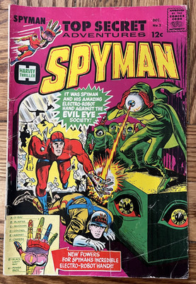 Vintage Comic Book - Top Secret Adventures of Spyman - 1966 #2 - Harvey ...