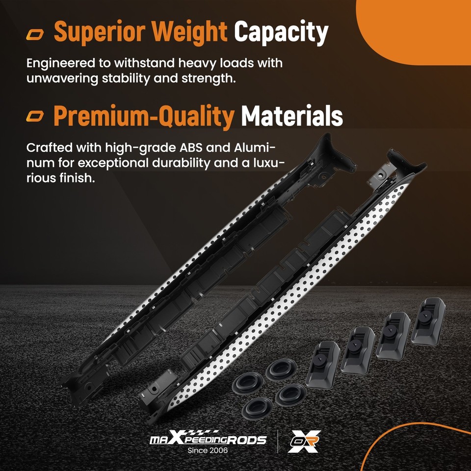 Aluminum Side Steps for Mercedes-Benz GL450 X164 2007-2012 Direct Bolt ...