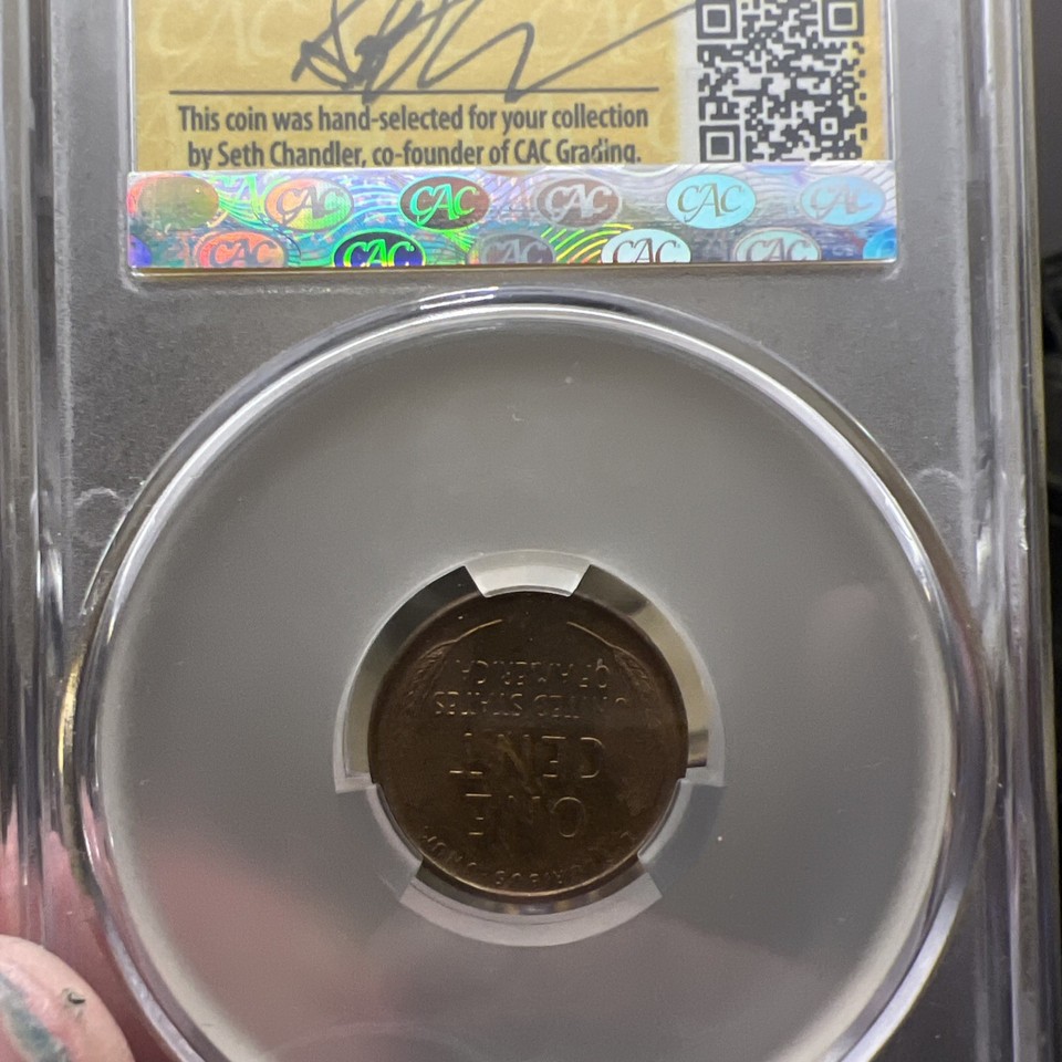 1909-S VDB 1c Lincoln Penny CAC holder MS 65 RB Witter Brick Lots of ...