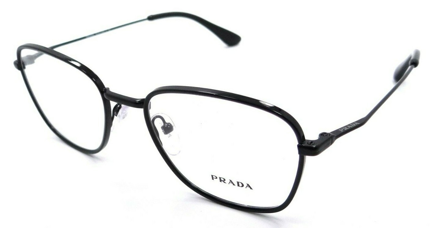 Prada Eyeglasses Frames PR 64WV 1AB-1O1 50-19-145 Shiny Black Made in ...