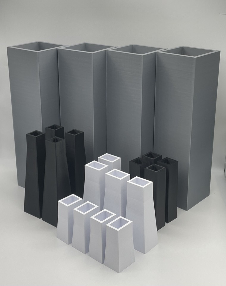 Table Leg Extenders / Risers - Square - Tapered - Pack of 4 | eBay UK