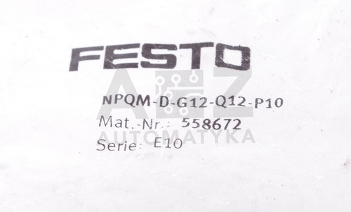 FESTO NPQM-D-G12-Q12-P10 NPQMDG12Q12P10 558672 Festo Push-in ! 10PCS ...