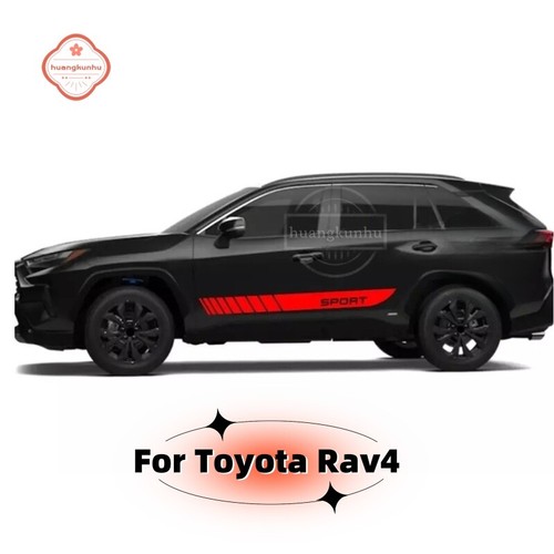 For Toyota Rav4 Car Vinyl Decals Graphics Side DOOR Stripe Sticker 2PCS ...
