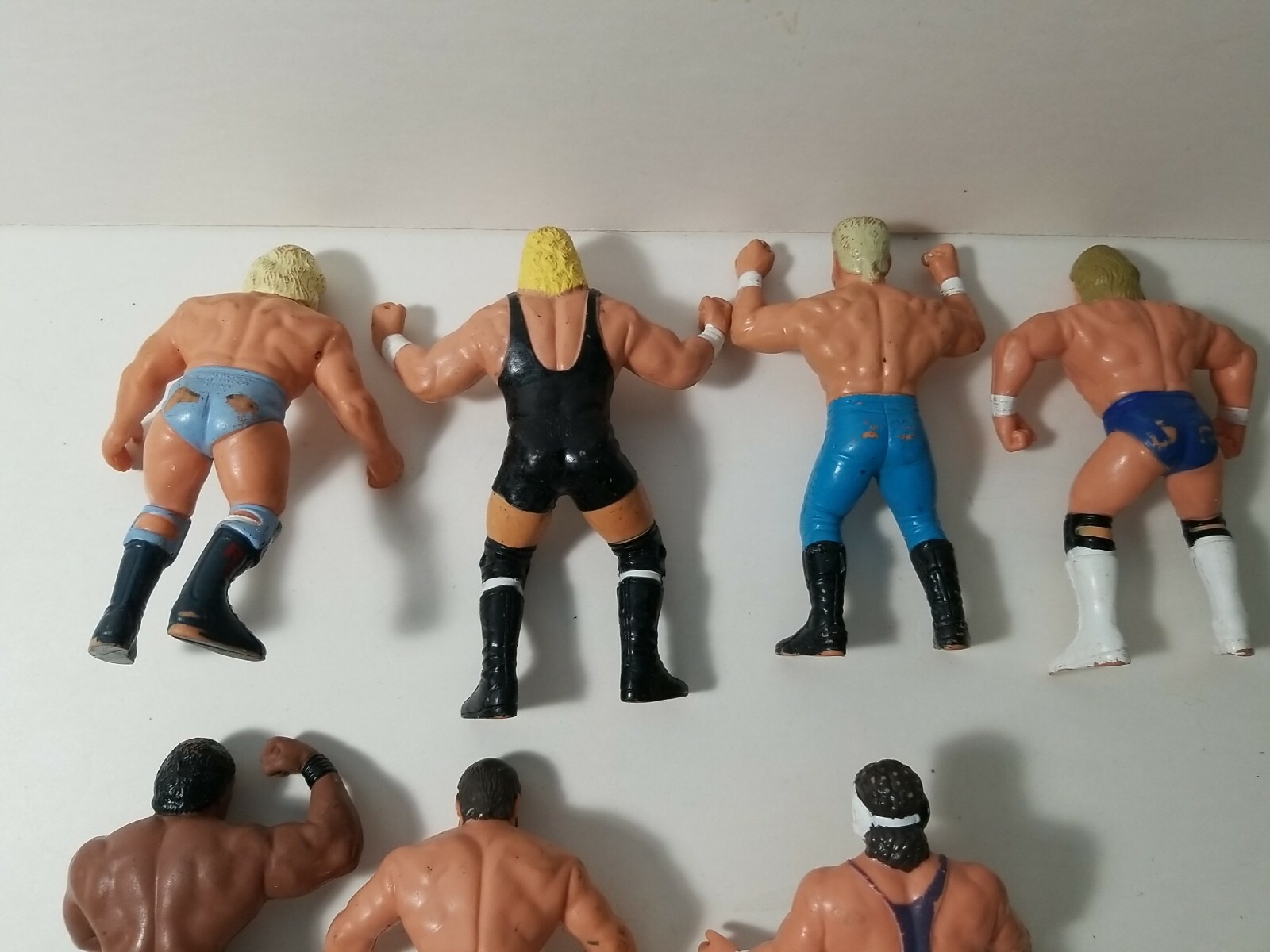 WWF WCW Galoob Wrestler Figures x7 lot Arn Anderson UK Sting Lex Ric ...