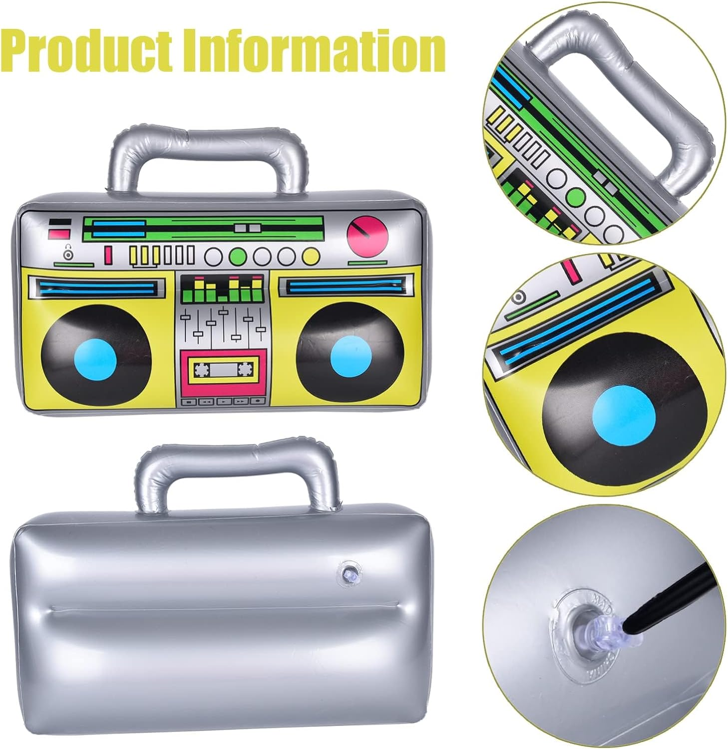 Inflatable Boom Box 90S Phone Prop Inflatable Mobile Phones Inflatable ...