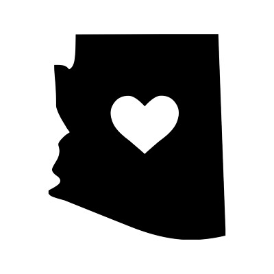 ARIZONA HEART Vinyl Decal Sticker - Home State Love Phoenix Tucson ...