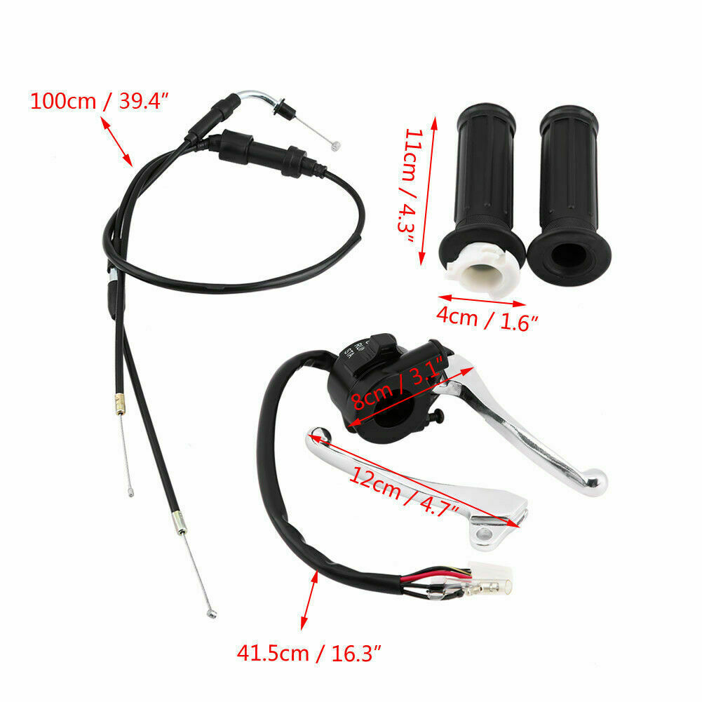 Hand Brake Levers Hand Grips Throttle Grip Throttle Cable Kit for ...