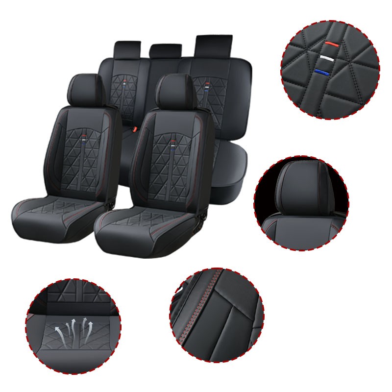 For Dacia Duster Sandero Car Seat Covers Durable Universal PU Leather ...