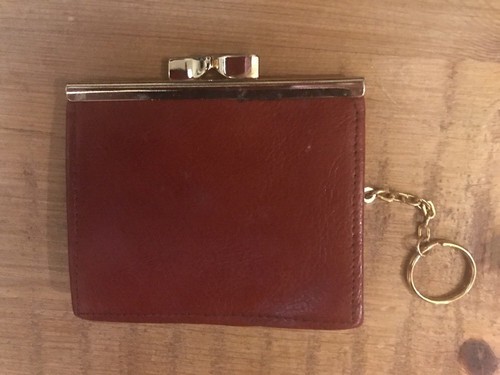 BECHAMEL Dark RED Genuine Leather Ladies Coin Purse Small Mini Wallet ...