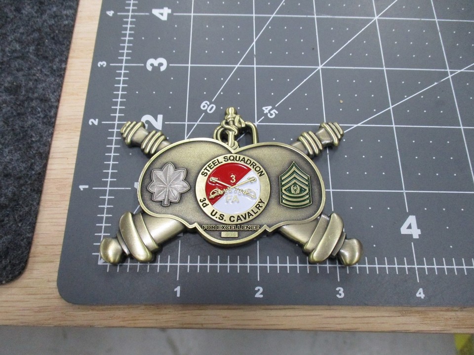 BRAVE RIFLES CHALLENGE COIN 3d CAVALRY REGIMENT 3RD CAV STEEL SQUADRON ...