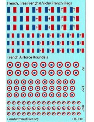 1/285, 1/300, 1/600 WW2 French Flags and Roundels | eBay