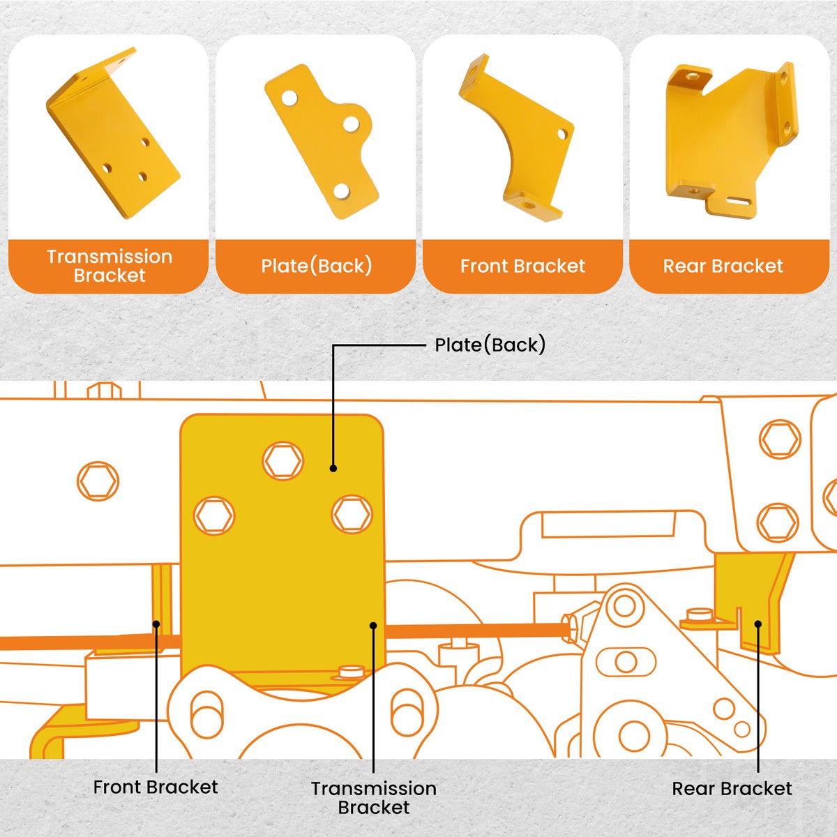 Hustler X-one Parts SEBLAFF 552564 552565 Hydro Transmission Brackets ...