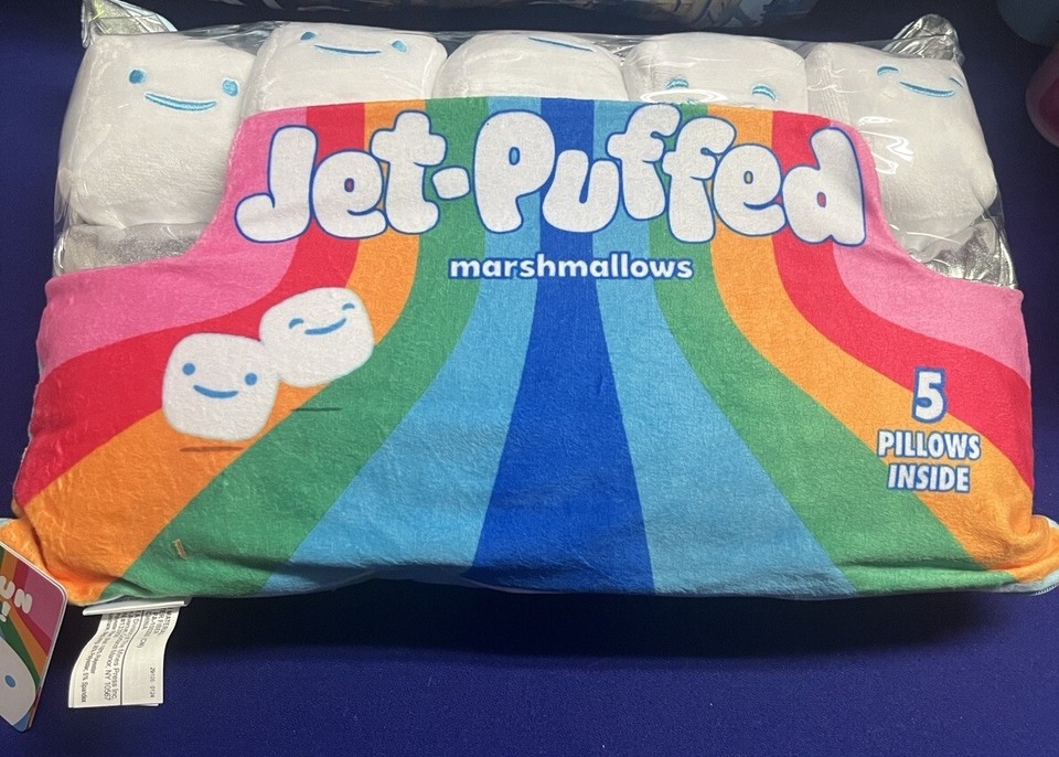 Jet-Puffed Marshmallow Package Pillow W/ Removable Plush Mini ...