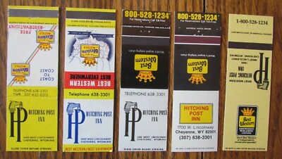 CHEYENNE WYOMING MATCHBOOK COVERS: HITCHING POST INN EMPTY MATCHCOVERS ...