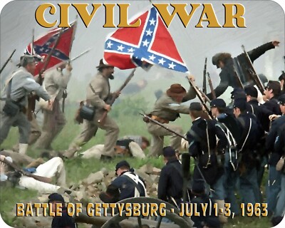 Civil War Battle at Gettysburg July 1-3 1863 Mouse Pad 7 3/4 x 9" CSA ...