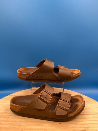 Birkenstock Sandal Arizona Slide Women's Sz EU38/US7-7.5 Brown Leather ...