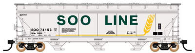 N- Intermountain 67056-23 Soo Line ACF 4650 3-Bay Covered Hopper ...