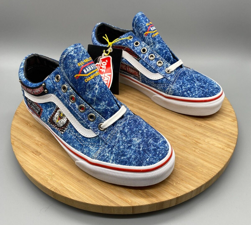 Vans Cobra Karate Shoes Blue 90s Canvas Denim Skate Sneakers Mens 7 ...