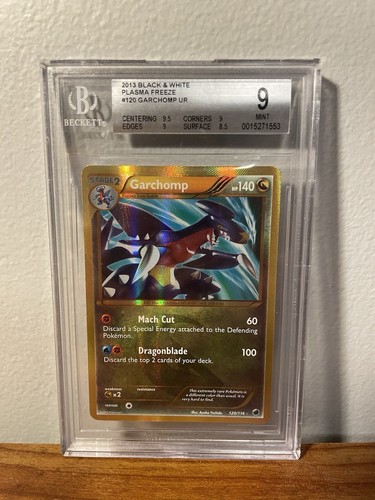 Garchomp 120/116 BGS 9 Gold Secret Rare SHINY Pokemon B&W Plasma Freeze ...