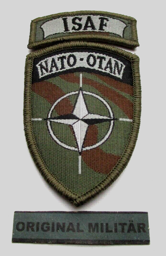 KLETT Bundeswehr Verbandsabzeichen 1x NATO-OTAN + 1x ISAF Abzeichen oliv Patch | eBay.de