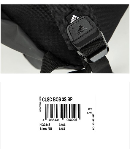 Adidas Unisex Backpack Black 3 Stripes HG0348 Bag Classic Badge of ...