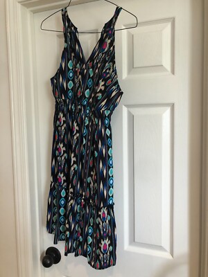 Women's XS Mossimo Black multi colored sun dress Cute | eBay
