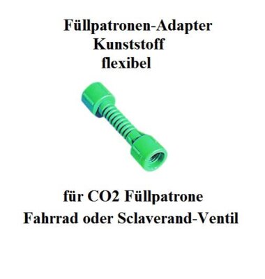 1x Adapter zu CO2 Füllpatrone für Fahrrad+Sclaverand Ventil TIP TOP REP ...