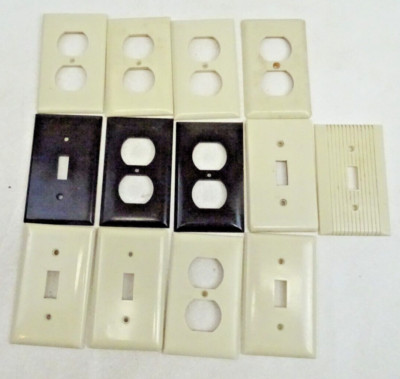 Slater GE Leviton Outlet & Switch Plate Cover Vintage Plug Electric Lot ...