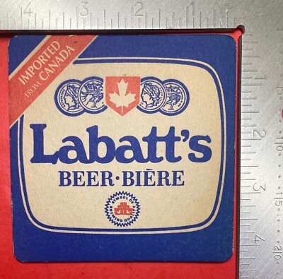 LABATT'S. "IMPORTED FROM CANADA "4 INCH SQUARE BEER COASTER | eBay