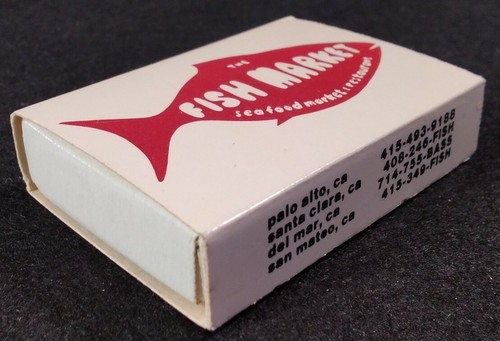 Palo Alto CA The Fish Market Matchbook Vtg 1980s Rare VHTF Original ...