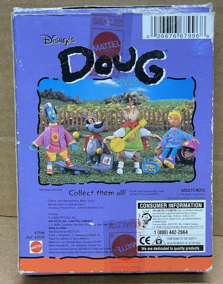 Mattel Nickelodeon Disney’s Doug Figure Quail Man w/Accessories Retro ...