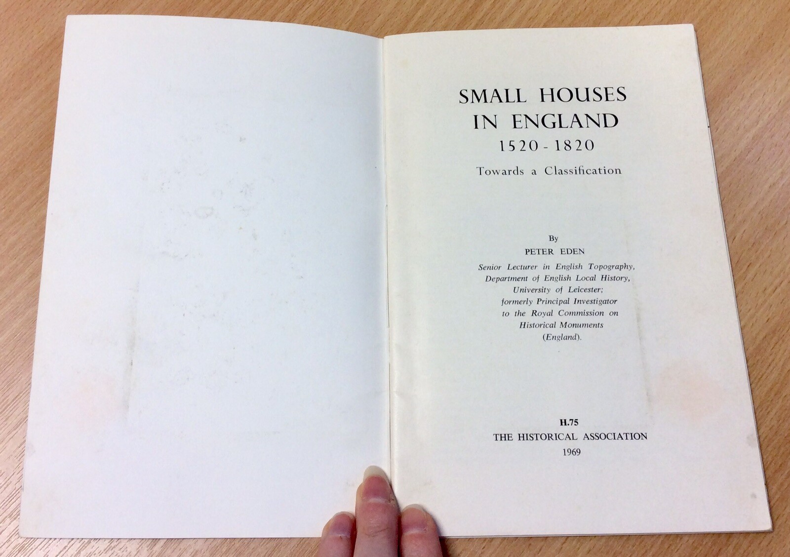 Small Houses In England 1520-1820 By Peter Eden 1969 | eBay