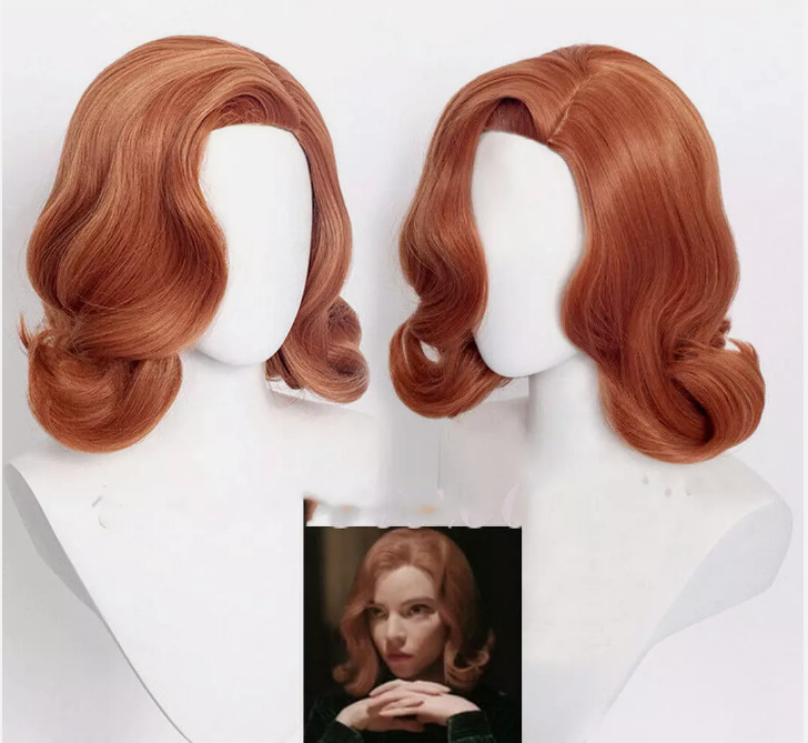 Queen's Gambit TV Heroine Beth Harmon Wig Beth Lady Curly Cosplay Wig 21/09 | eBay