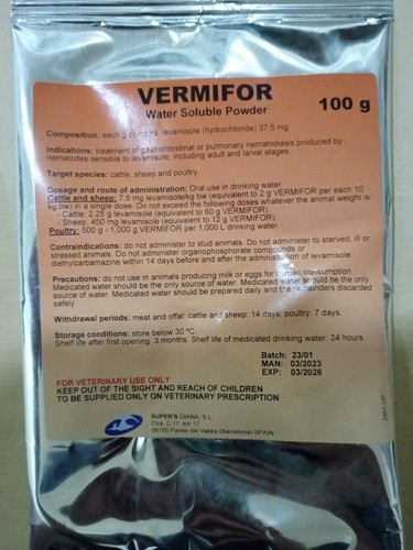 VERMIFOR 100 Grams Powder For poultry,Cattle And Sheep | eBay