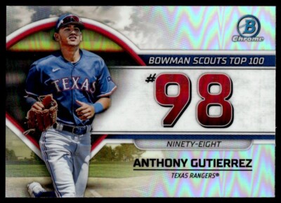2023 Bowman Scouts’ Top 100 Anthony Gutierrez Texas Rangers #BTP-98 | eBay