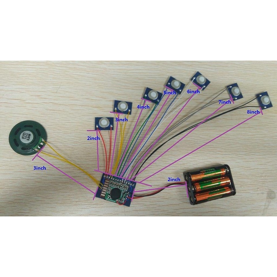 [ BLISS B7PS154S ] Sound Module - with 7 Push Switch 154 seconds | eBay
